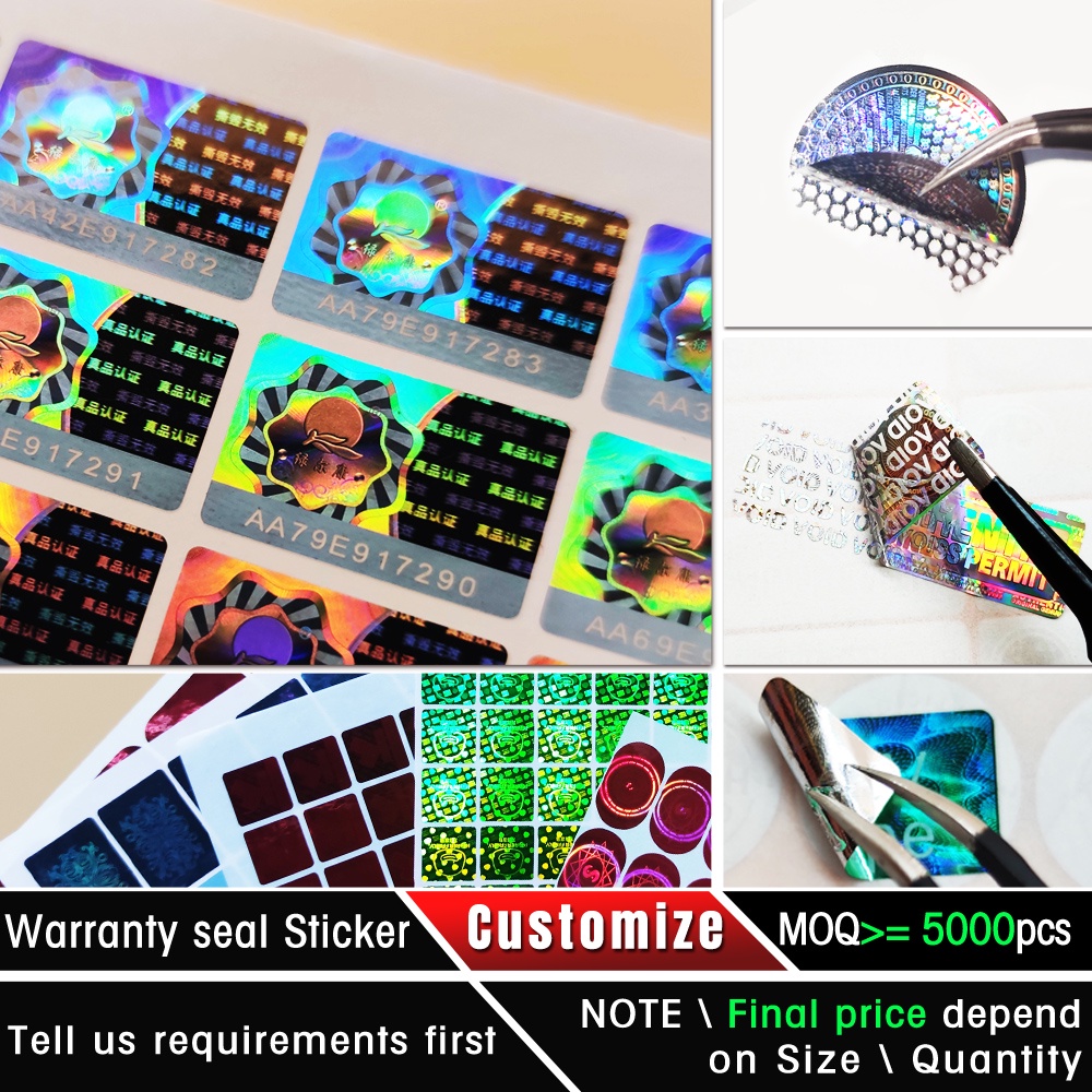 personalized security seal sticker genuine sticker customized hologram ...