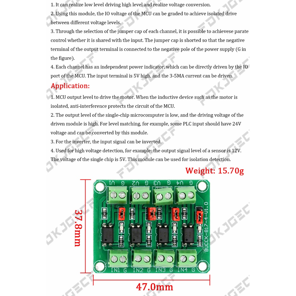 PC817 2 4 8 Channel Optocoupler Isolation Board Voltage Converter ...