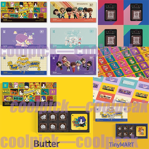 [ TinyTAN & BTS message chocolate magnet chocolate ] premium belcolade / butter tinymart playing ...