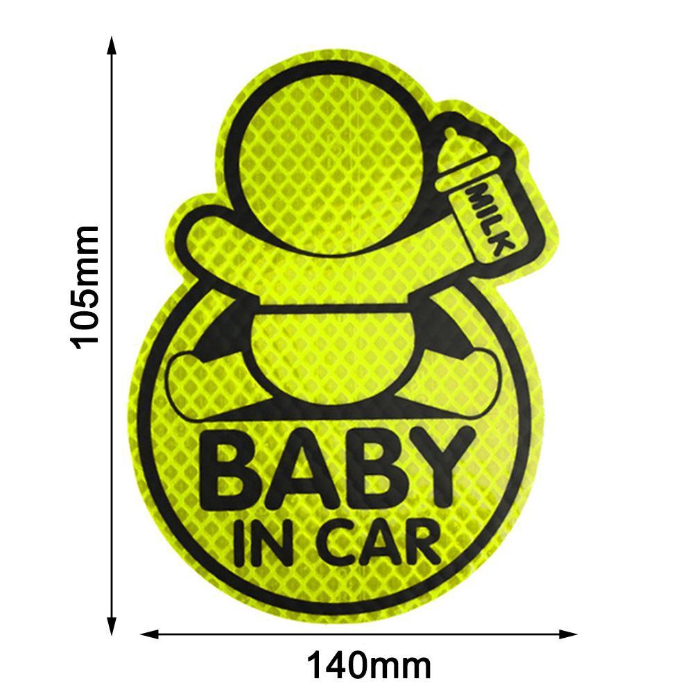 Super Reflective Baby On Board Car Sticker /Baby In Car sticker ...