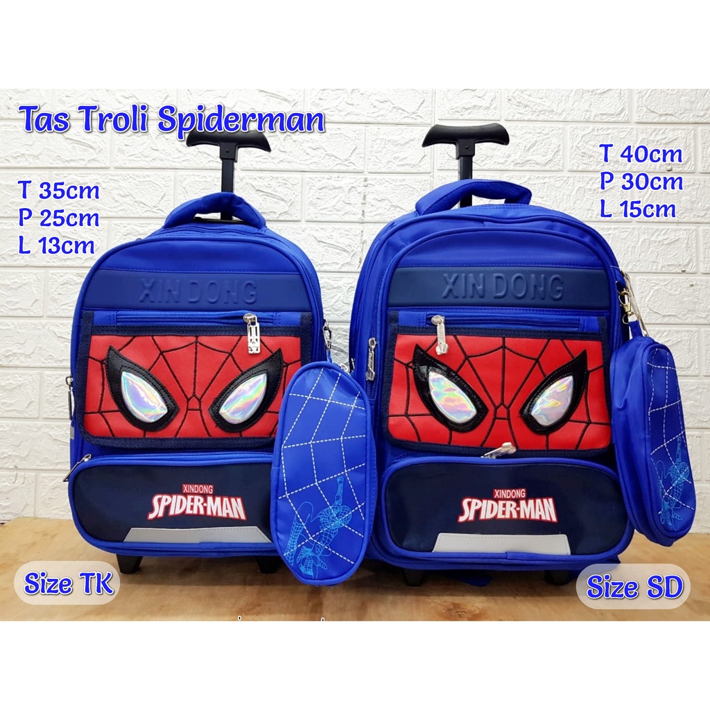 Kindergarten And Elementary School Trolley School Bags Spiderman Model ...