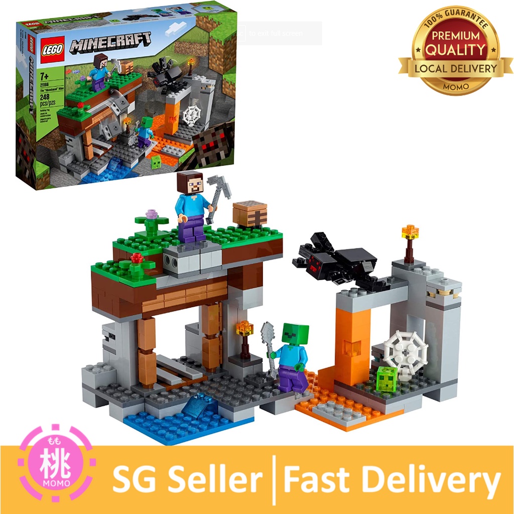 LEGO Minecraft The Abandoned Mine 21166 Building Toy Set for Kids, Boys ...