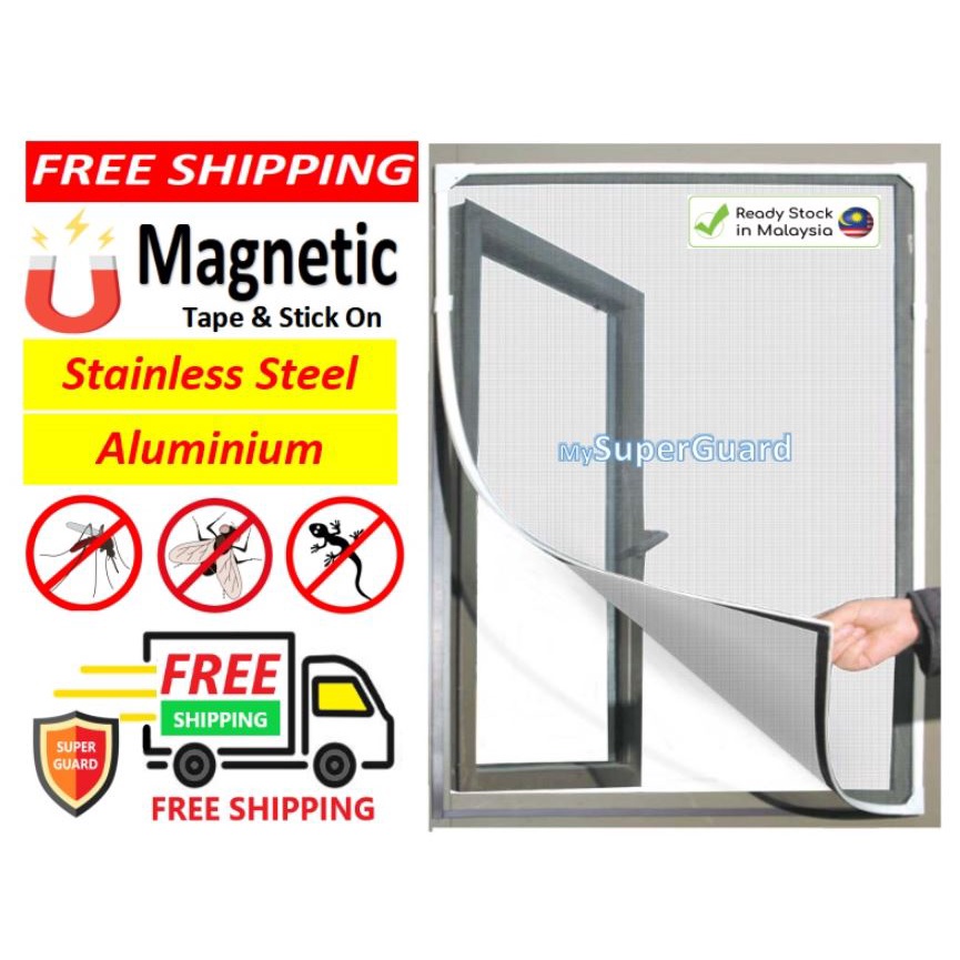 BIG 3M Package (BIG SIZE) Magnetic Mosquito Net For Steel & Aluminium ...