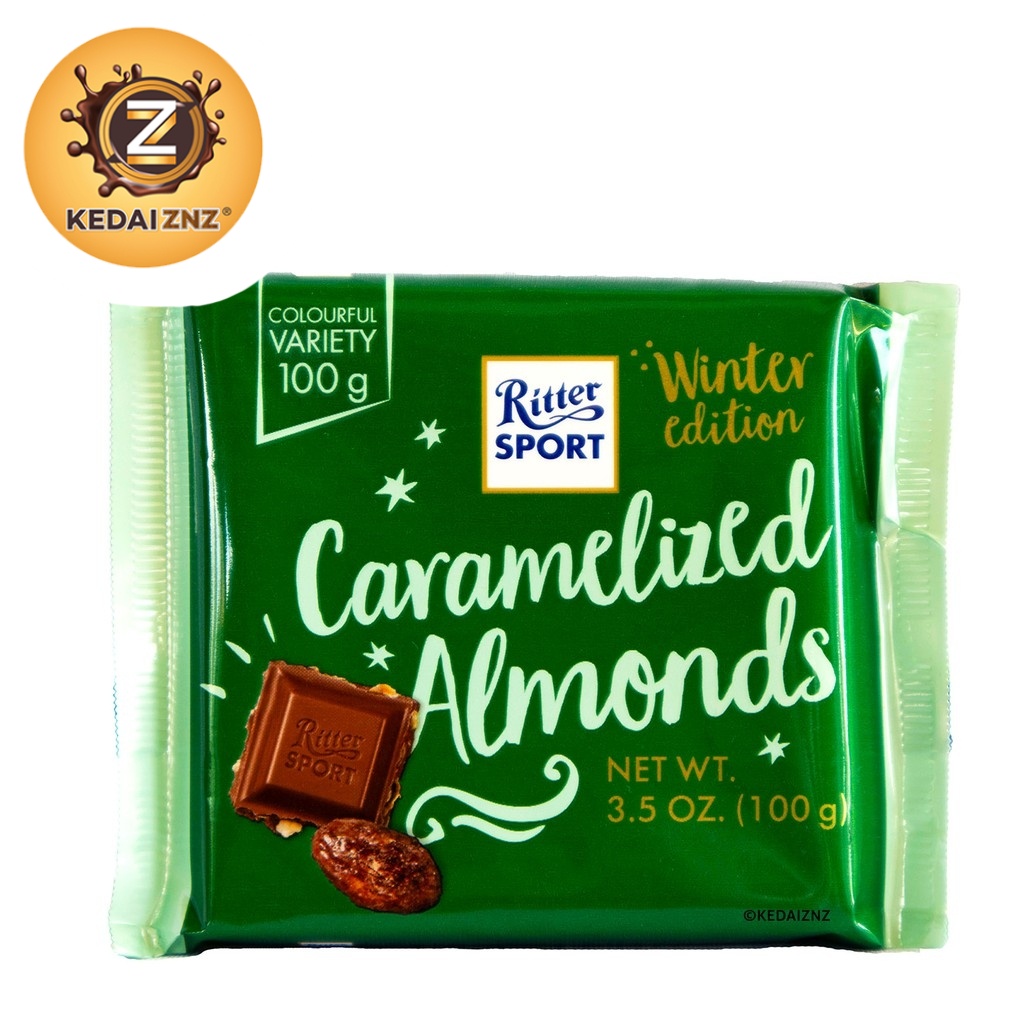 Chocolate Ritter SPORT Winter Edition Caramelised Almonds Chocolate Bar ...