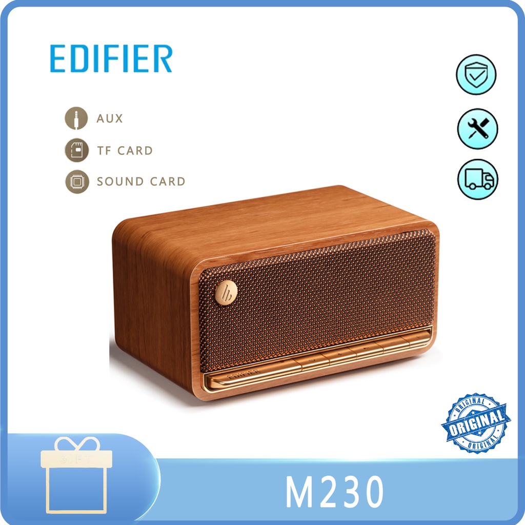Edifier M230 Retro Bluetooth Speaker Wooden Portable Speaker Wireless ...