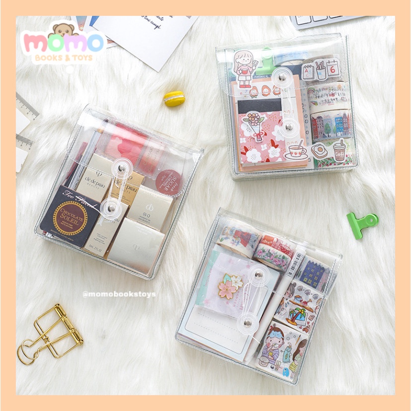 [MOMO] Transparent Pouch Organizer Bag Multipurpose Pencil Case ...