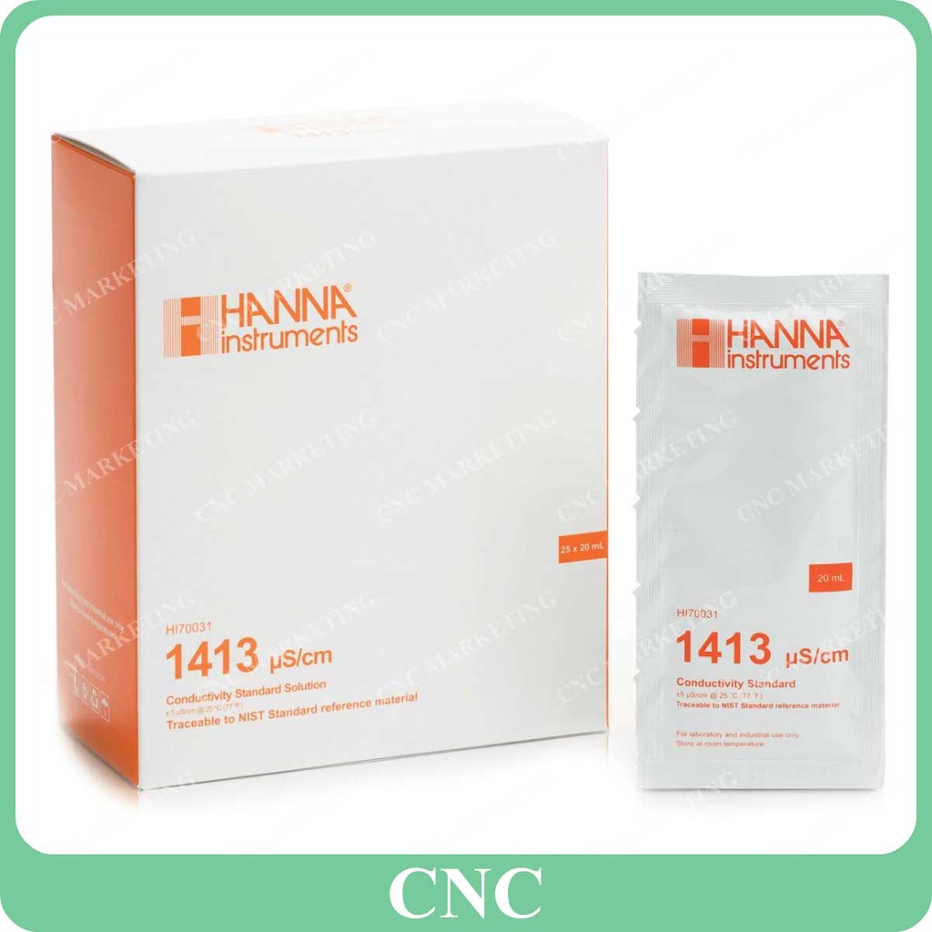 20ML - Hanna HI70031 EC 1.413 1413 μS/cm Buffer Solution Conductivity ...