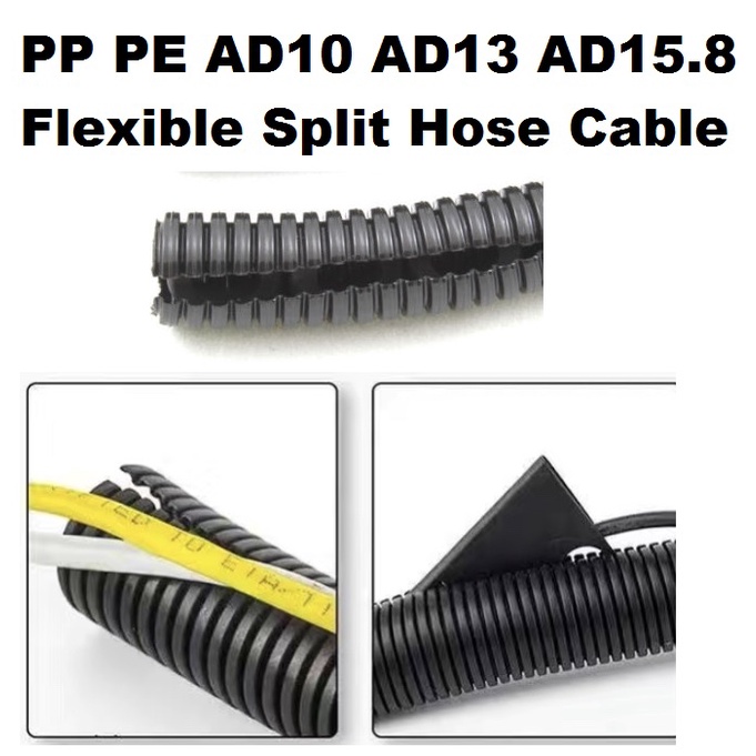 PP PE AD10 AD13 AD15.8 Corrugated Flexible Conduit Wiring Hose for ...