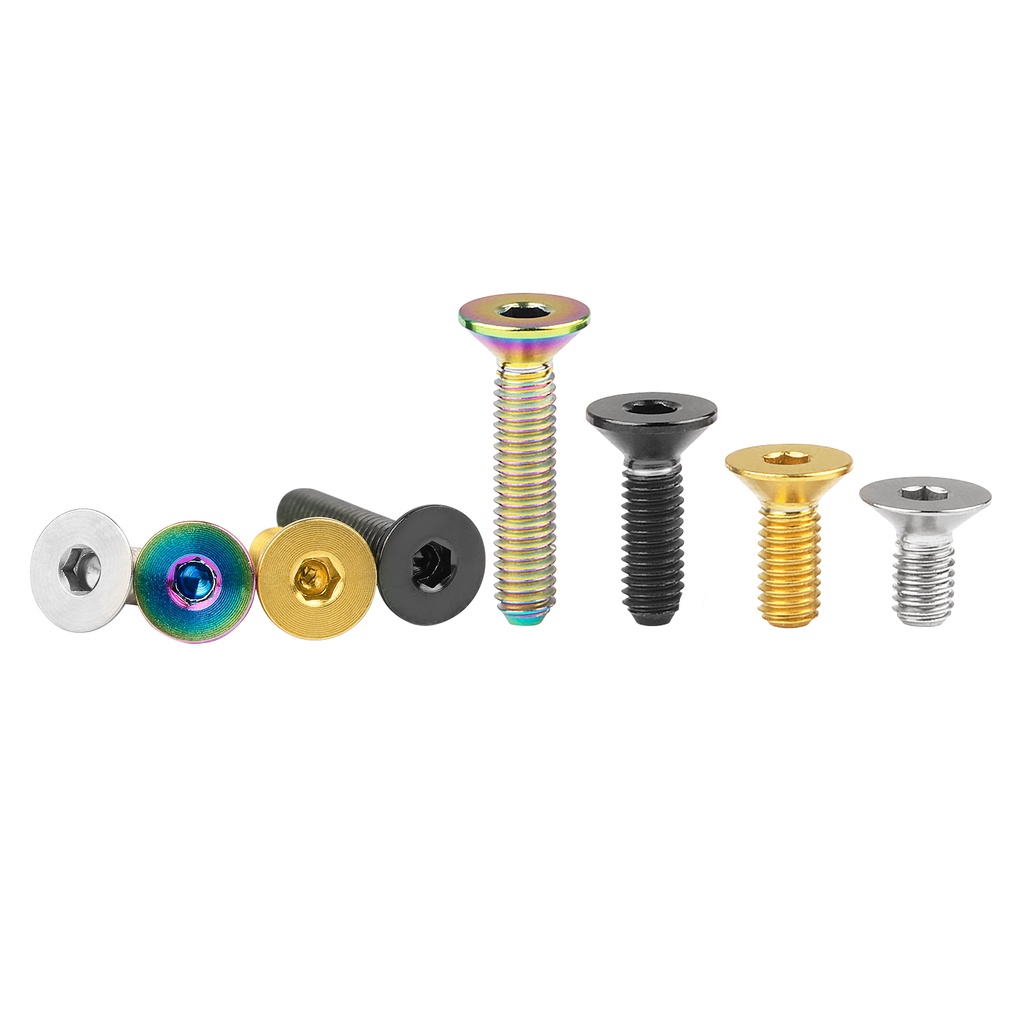 Wanyifa Titanium Bolts M3 Hexagon Socket Flat Countersunk Head Ti Screw ...