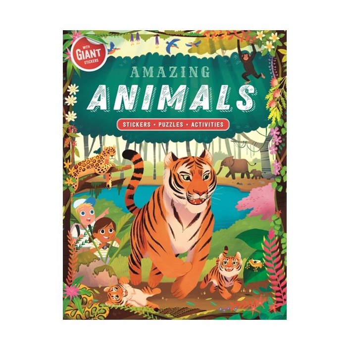 Amazing Animals Activity Story Book For Kids With Giant Stickers To ...