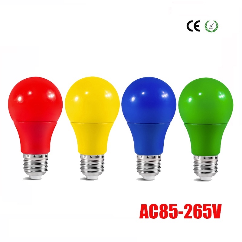 Colorful LED Bulb E27 Lamp Led Bar Light 7W 9W Lamp Red Blue Green ...