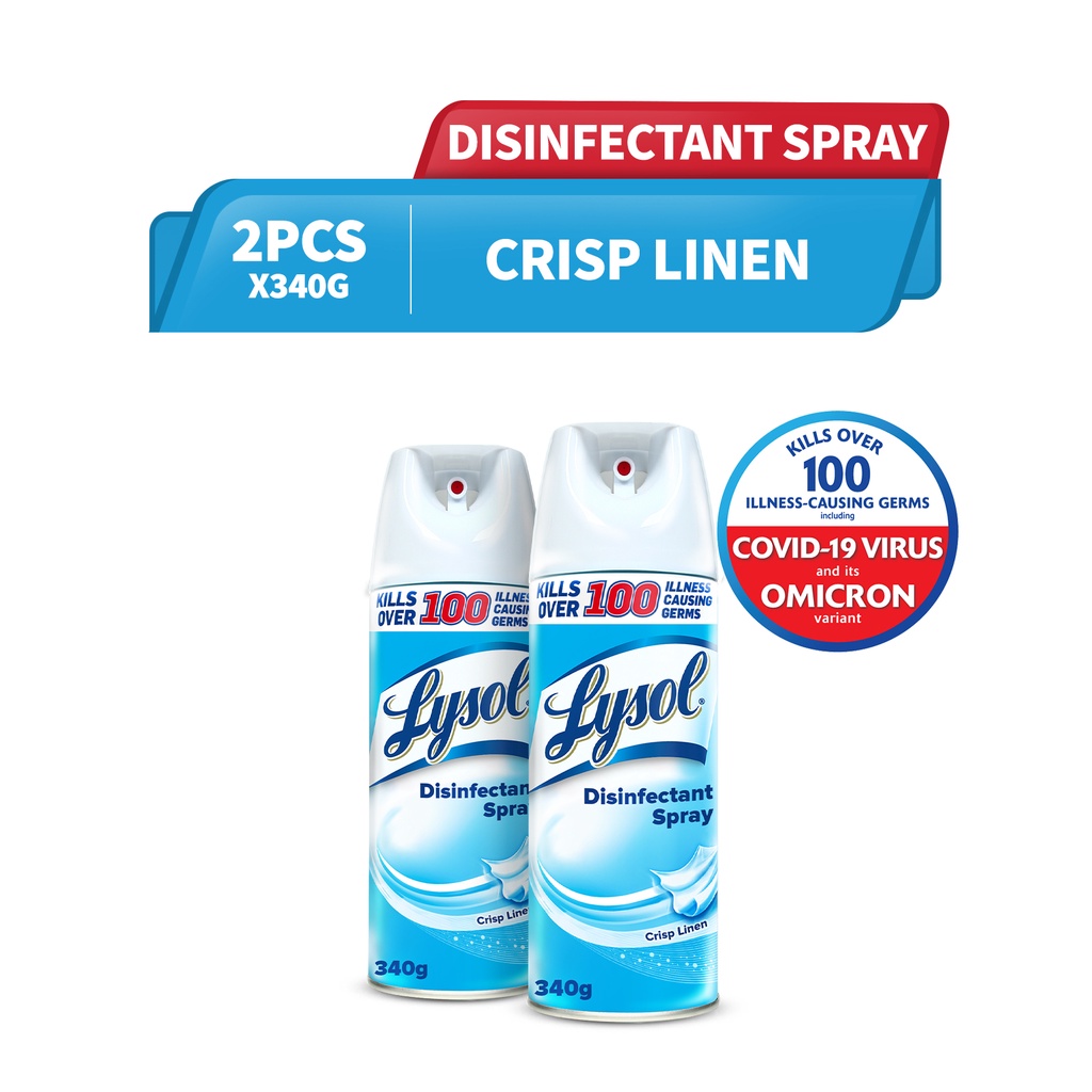 [Bundle of 2] Lysol Disinfectant Spray Crisp Linen 340g | Shopee Singapore