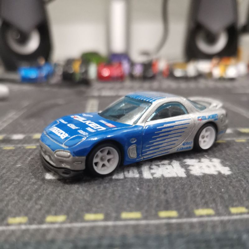 Hotwheels Mazda RX-7 Falken (Custom Rubber tyre) | Shopee Singapore