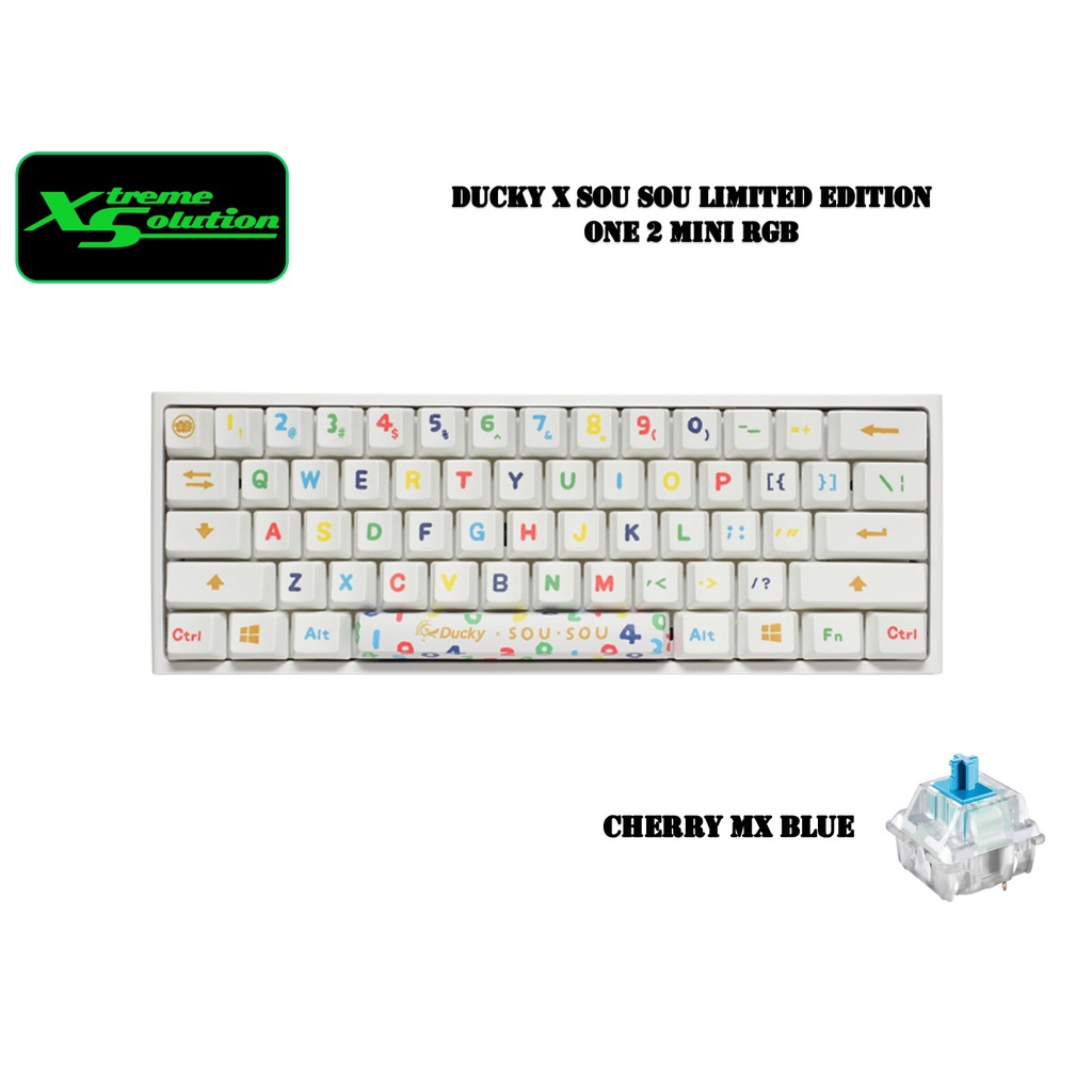 Ducky x SOU SOU One 2 Mini - 60% RGB Mechanical Keyboard | Dye Sub PBT Keycaps | Cherry MX ...
