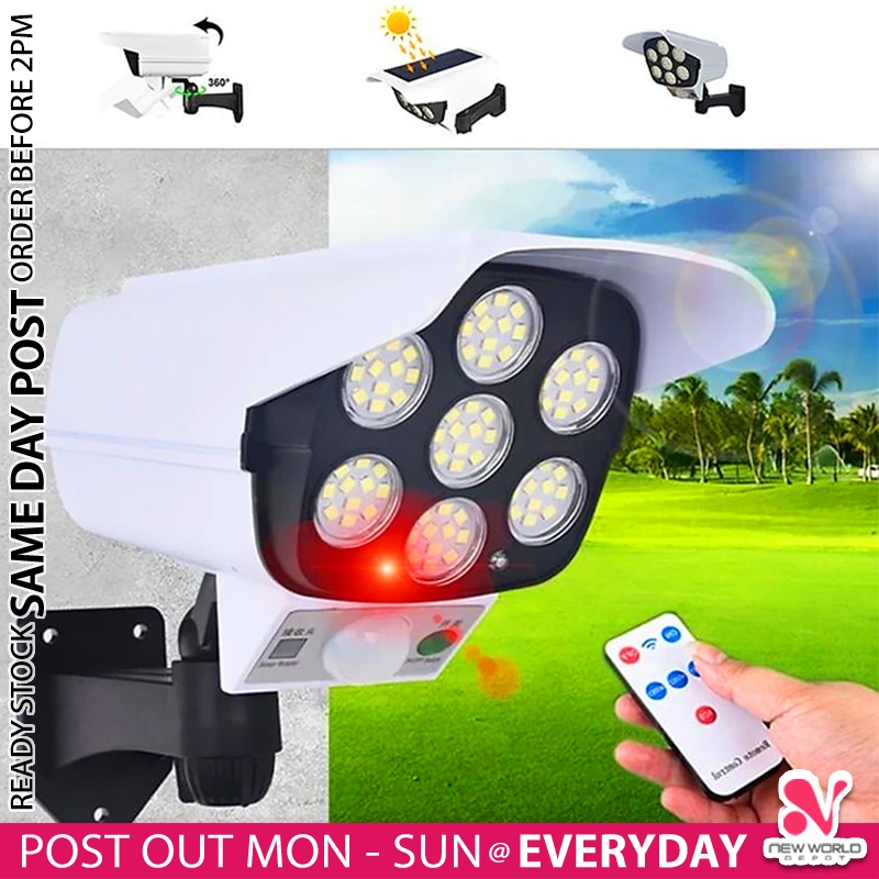 MOTION SENSOR 》Fake CCTV Solar LED Light Waterproof Dummy Security ...