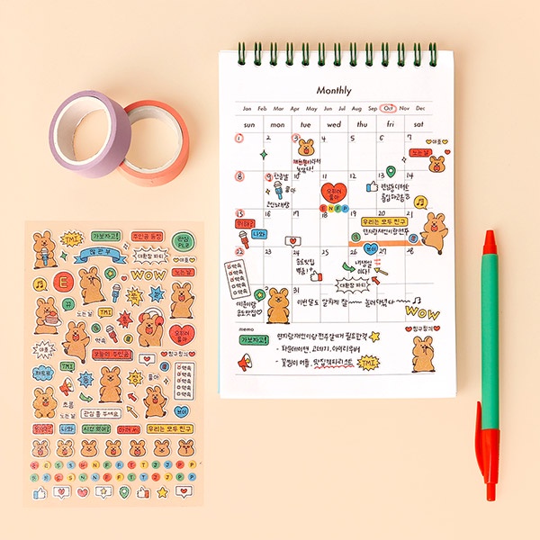 [Daiso Korea] New Deco MBTI Sticker Toploader Deco Sticker Korea Cute ...