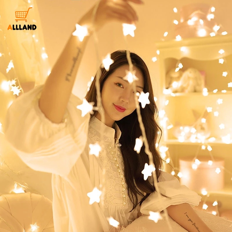 1.5/2.5/3/6M Led Snowflake Star Lights String/ Battery Operated ...