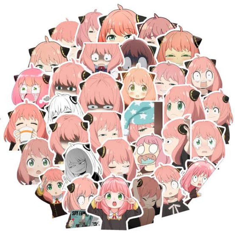Waifu Anya Forger Anime Sticker 30pcs Spy x Family Sticker | Shopee ...