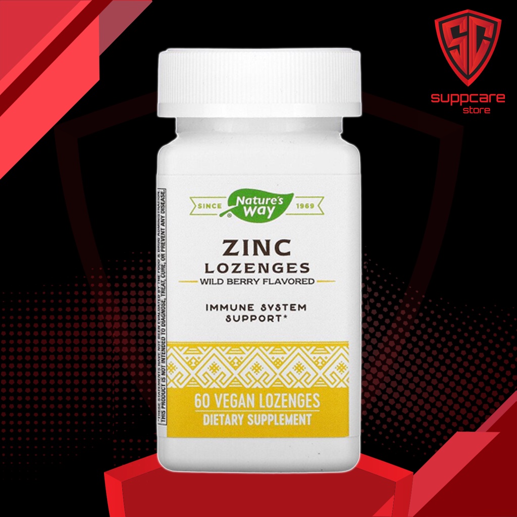 Nature's Way | Zinc Lozenges Wild Berry [100mg VitaminC] [23mg Zinc ...