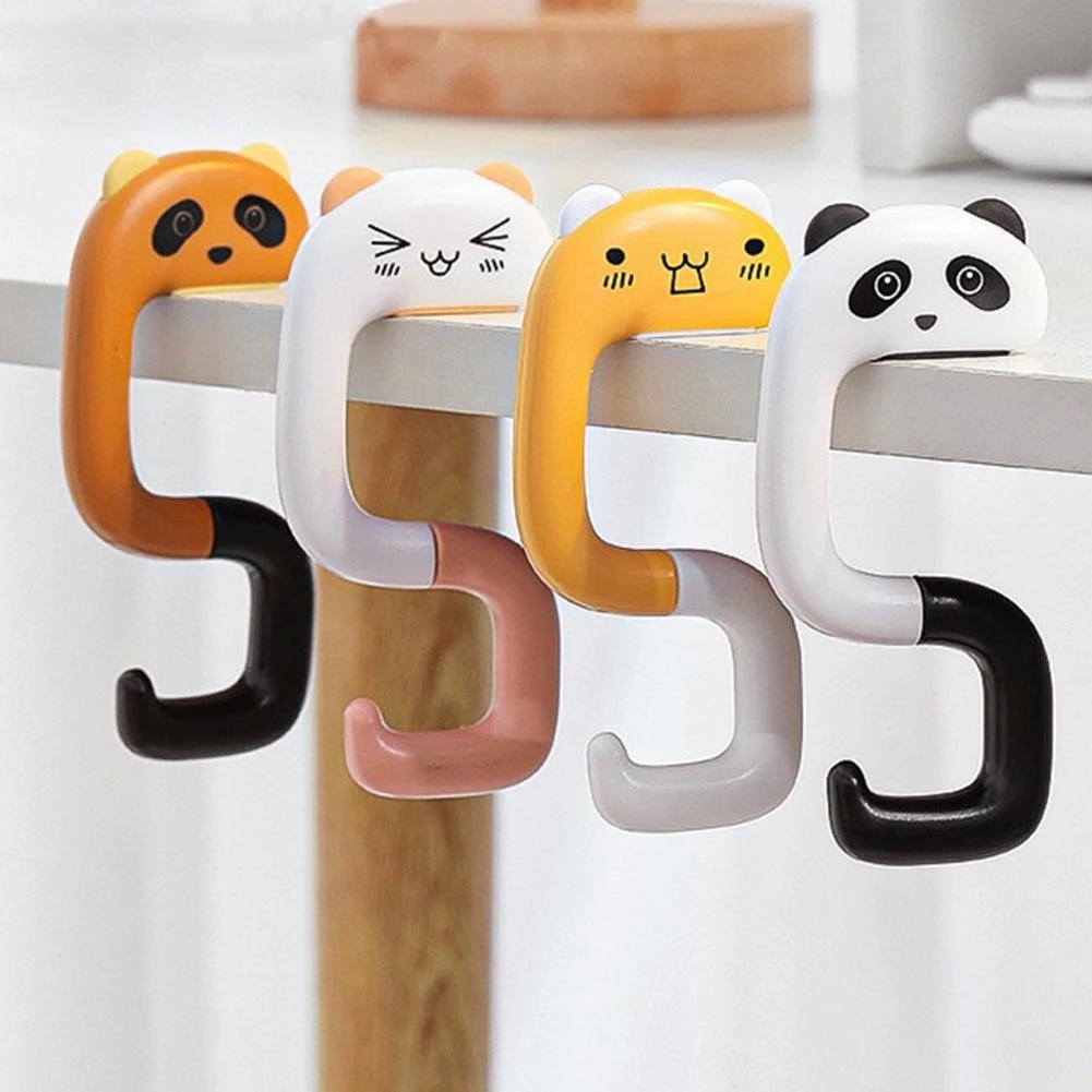 Hanging Decorative Table Purse Bag Hooks Portable Cartoon Folding Wall ...