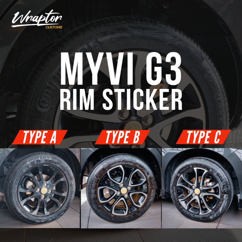 Perodua Myvi G3 2018/Facelift Rim Sticker | Shopee Singapore