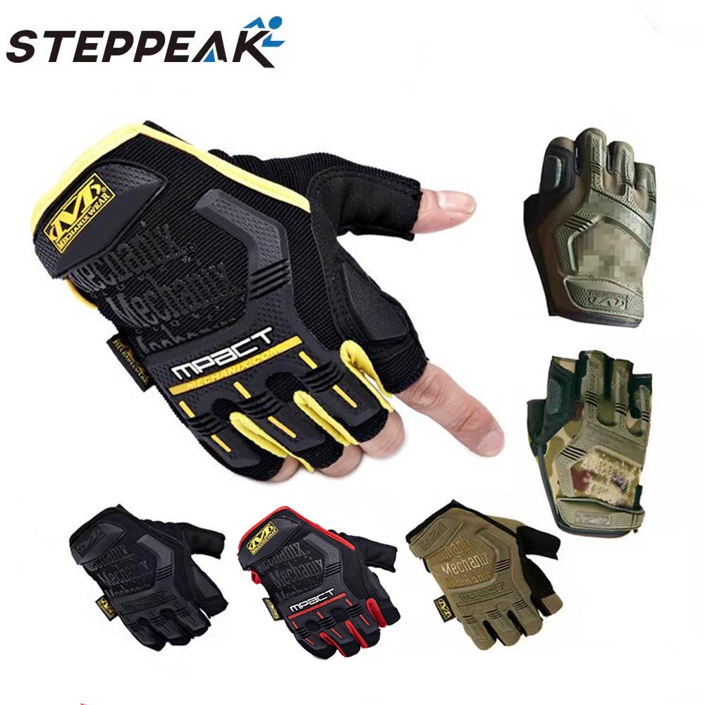 Hot Sale Motorcycle Riding Bike Half Glove Outdoor Racing Fingerless ...