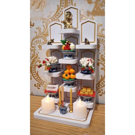 A Thailand White Phnom Penh Shelf Small Altar Table Amulet Table Buddha ...