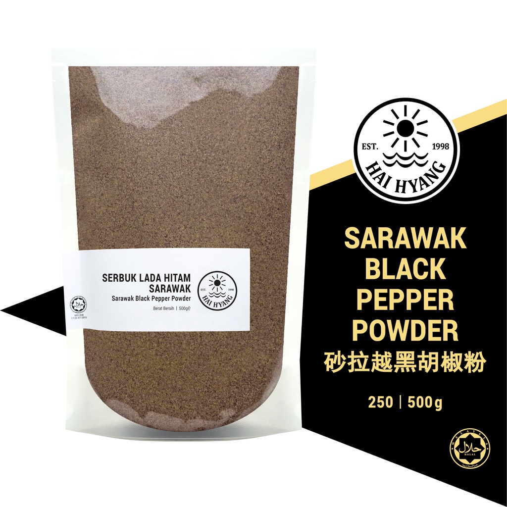 Hai Hyang | 100% Pure Sarawak Black Pepper Powder 250g 500g | Serbuk ...
