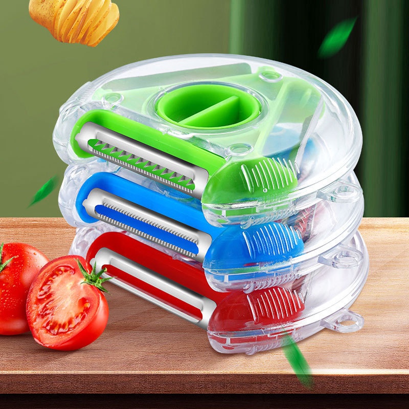 3 in 1 Stainless Steel Peeler Shredder Portable Manual Vegetable Fruit ...