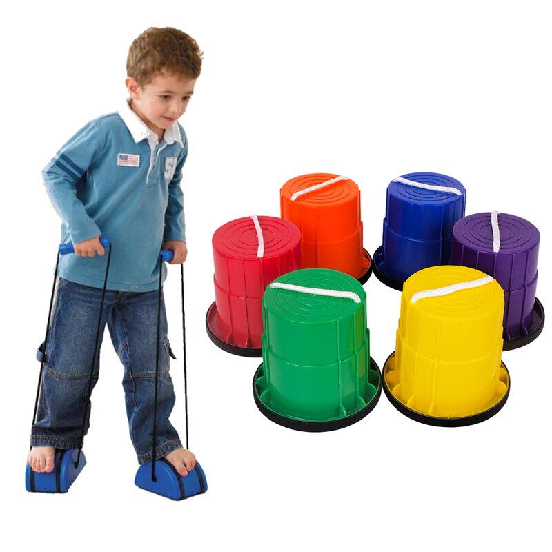 Seedopia sport 1 Pairs Toy Plastic Balancing Bucket Stilts Walking Cups ...
