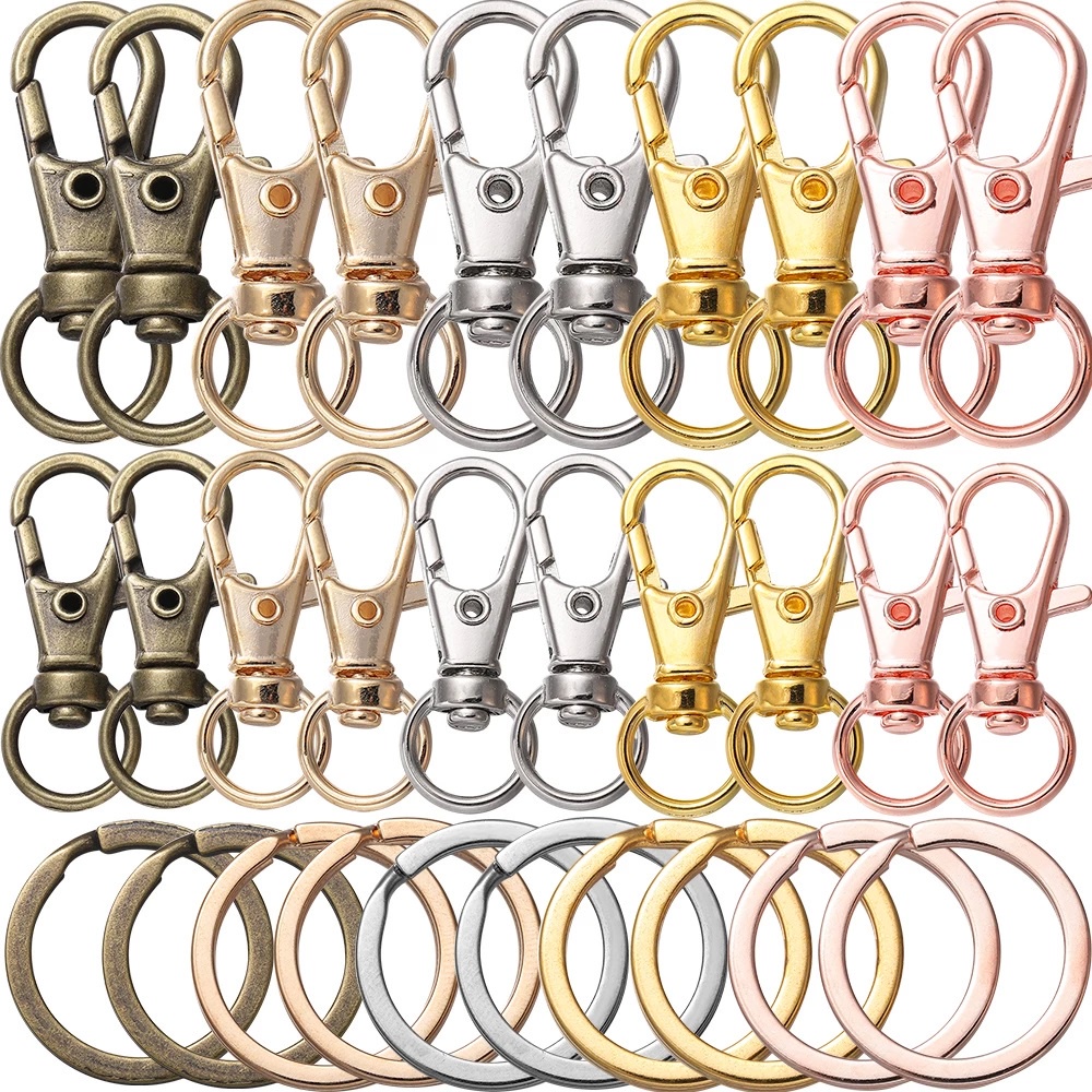 St. Kunkka 20pcs Key Ring Set Keychain Dog Buckle Lobster Strap Hook ...