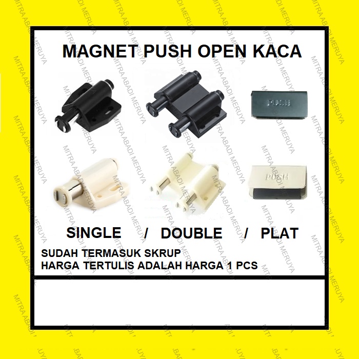 Push Open Kitchen Glass Cupboard Magnet Lock Double Magnet Set | Shopee ...