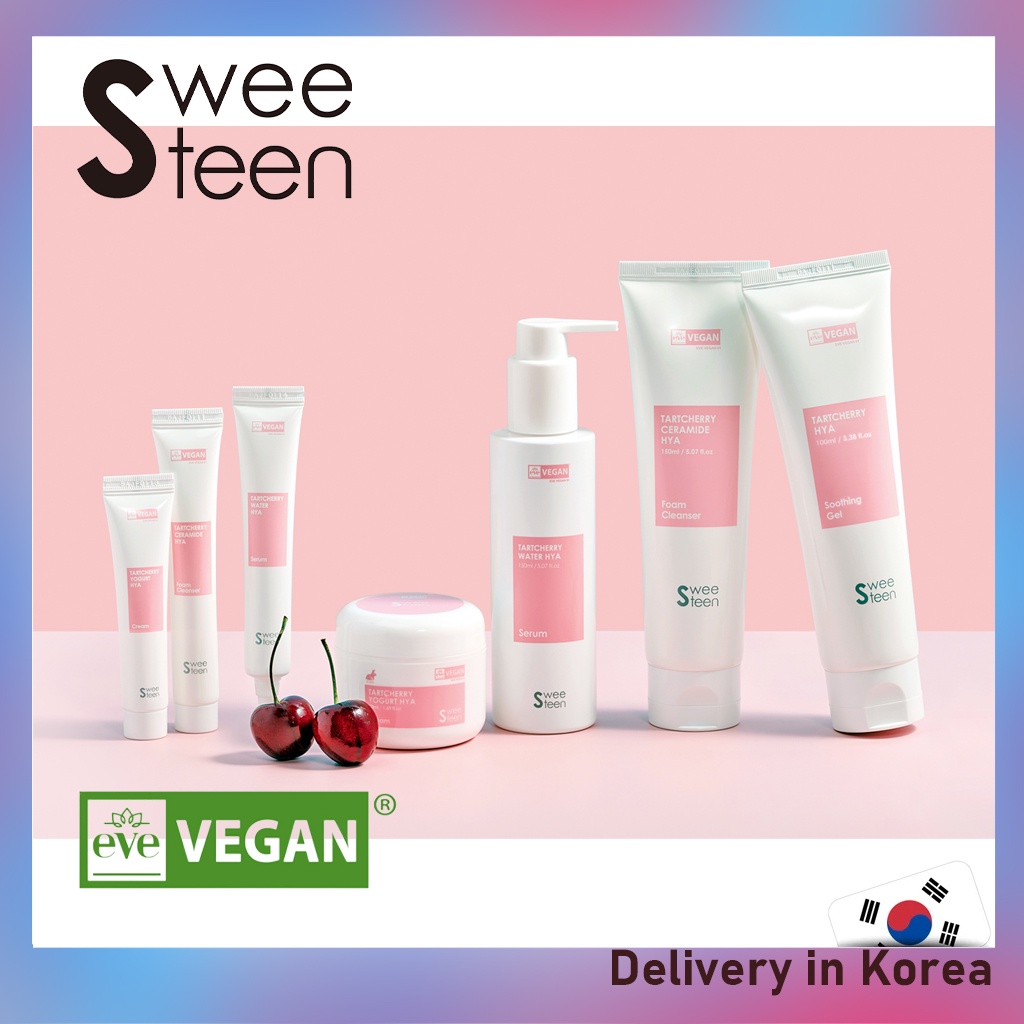 [SWEETEEN] TARTCHERRY HYA SOOTHING GEL/ FOAM CLEANSER/ SERUM/ CREAM/ 8 ...
