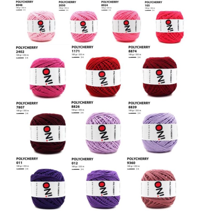 MERAH Onitsuga polycherry sery Red Knitting Yarn | Shopee Singapore