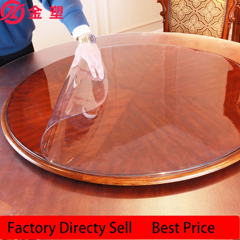 Round PVC Transparent Table Mat Waterproof Oilproof Disposable ...