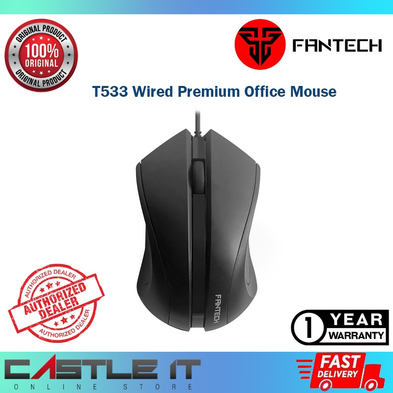 FANTECH T533 1200DPI PROFESSIONAL OFFICE MOUSE PREMIUM Cable OFFICE 1.8M (MO38BK) | Shopee Singapore