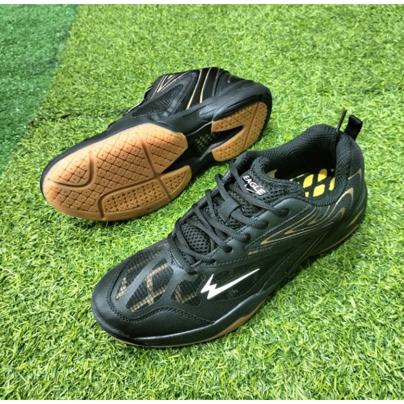 HITAM Badminton Shoes original Eagle commando 2 Black Gold | Shopee ...