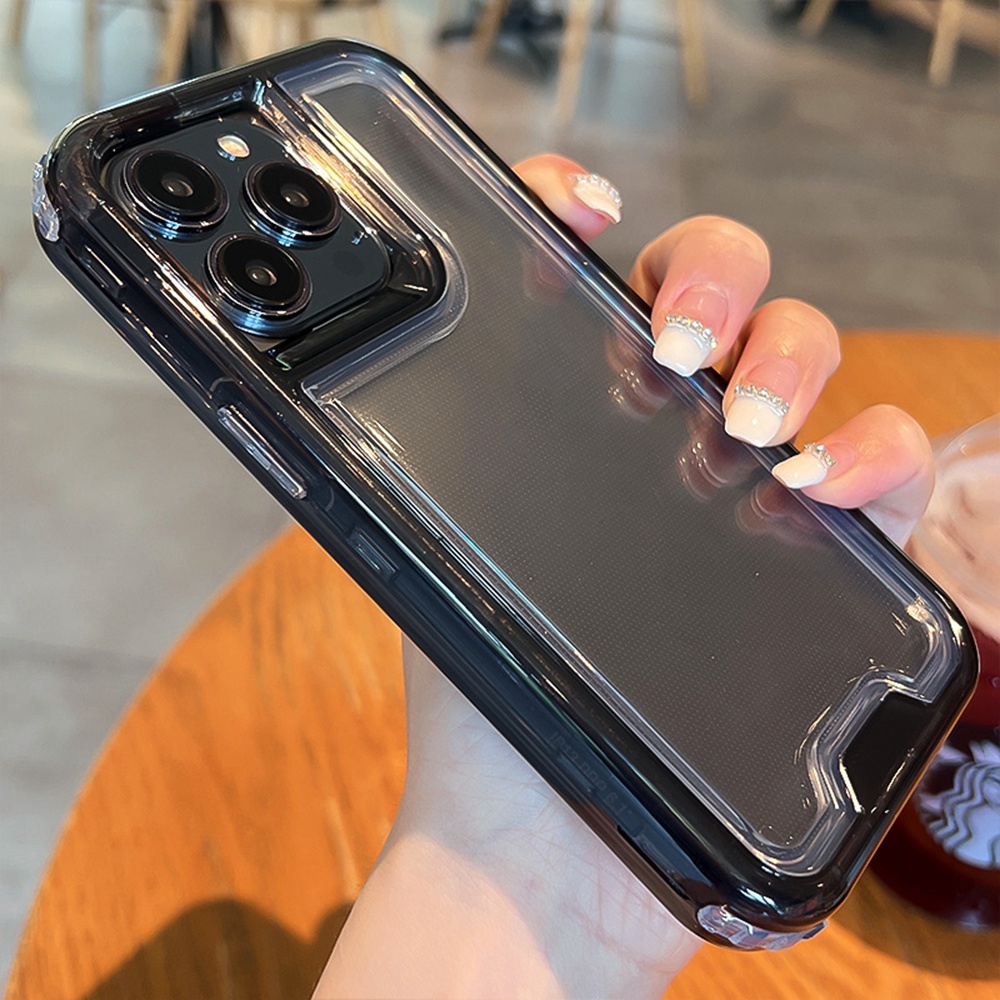 3 IN 1 Shockproof Armor Phone Case For iPhone 15 14 13 12 11 Pro Max 15 ...