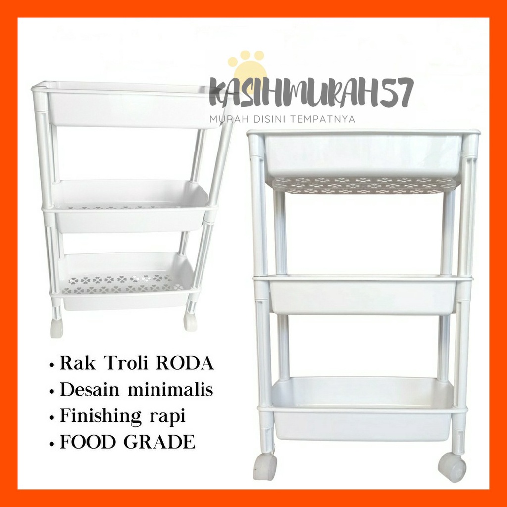 3-layer TROLLEY RACK / MULTIPURPOSE STACKING SHELF / 3-LAYER WHEEL ...