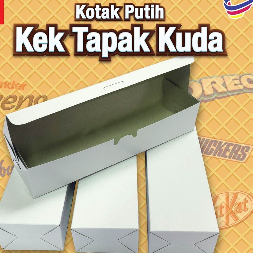 PUTIH Horseshoe Cake White Box / John Bread / Roll Cake / Brownie Cake ...