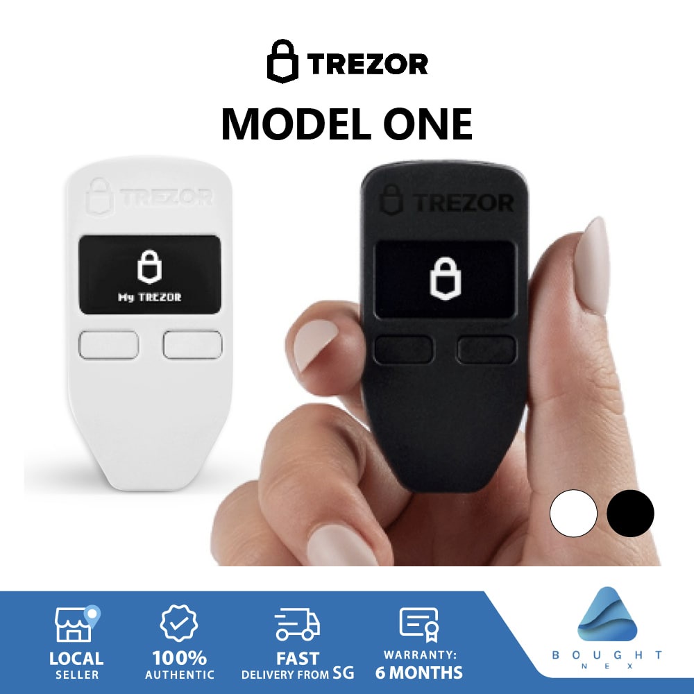 Trezor One Hardware Wallet - Secure Bitcoin Cryptocurrency, Protect Digital Assets | Shopee ...