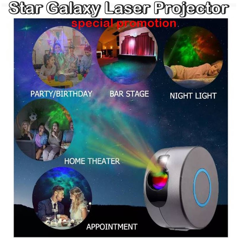 💖READY STOCK💖Starry Sky Laser Galaxy Star Light Projector Aurora Stage ...