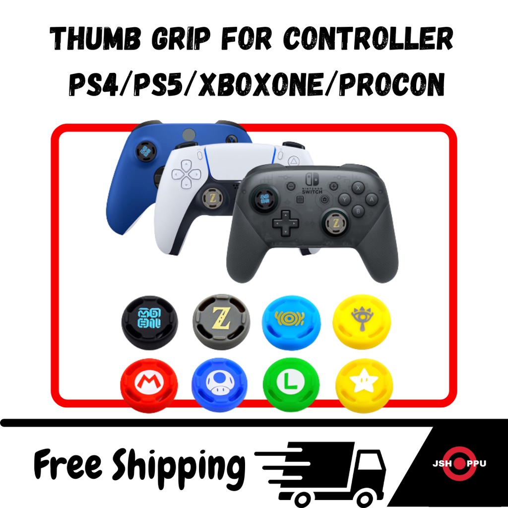 TOMBOL Thumbs Grip Anti Slip Silicone Rubber Analog Button Thumb grip ...