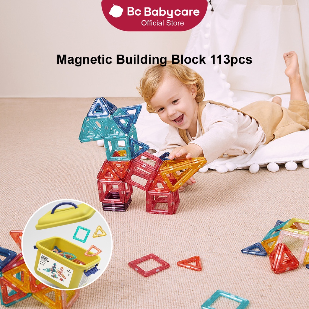 Babycare Magnetic Building Block Educational Toy Set - 113 pcs (Free ...