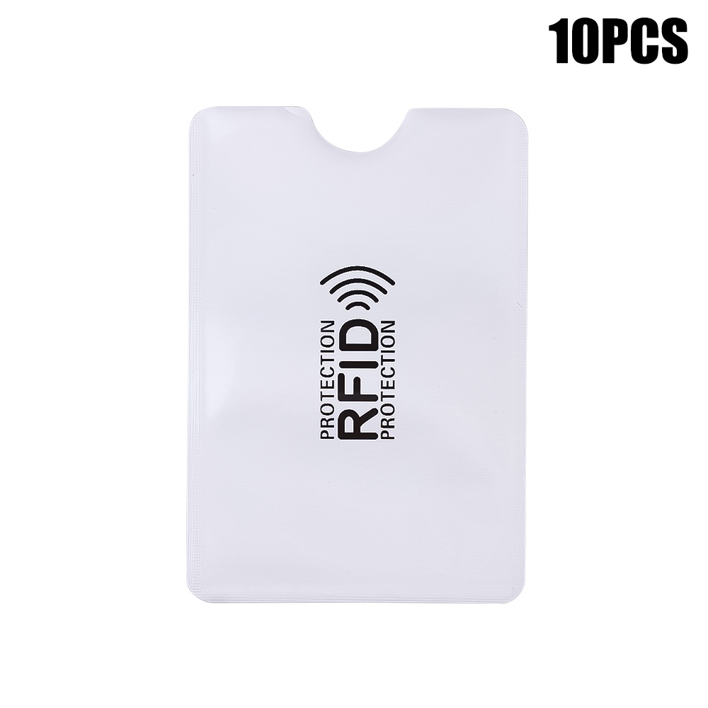 10Pcs Anti-Scan Card Sleeve Aluminum Foil Anti-magnetic Portable Bank ...
