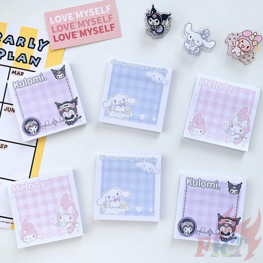 50Sheets/set Kuromi / My Melody / Cinnamoroll - Sanrio Sticky Notes N ...