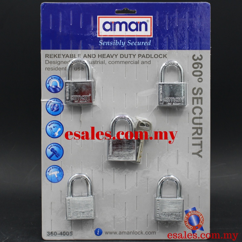 AMAN R40 PADLOCK 360-4005 360o SECURITY | Shopee Singapore
