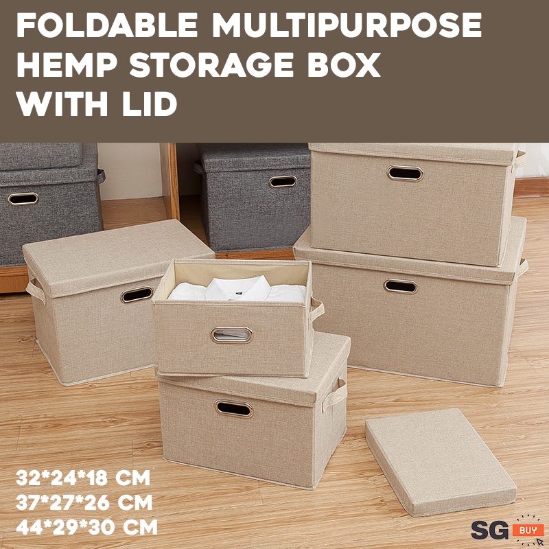 Collapsible Storage Box Fabric Storage Box With Lid | Wardrobe ...