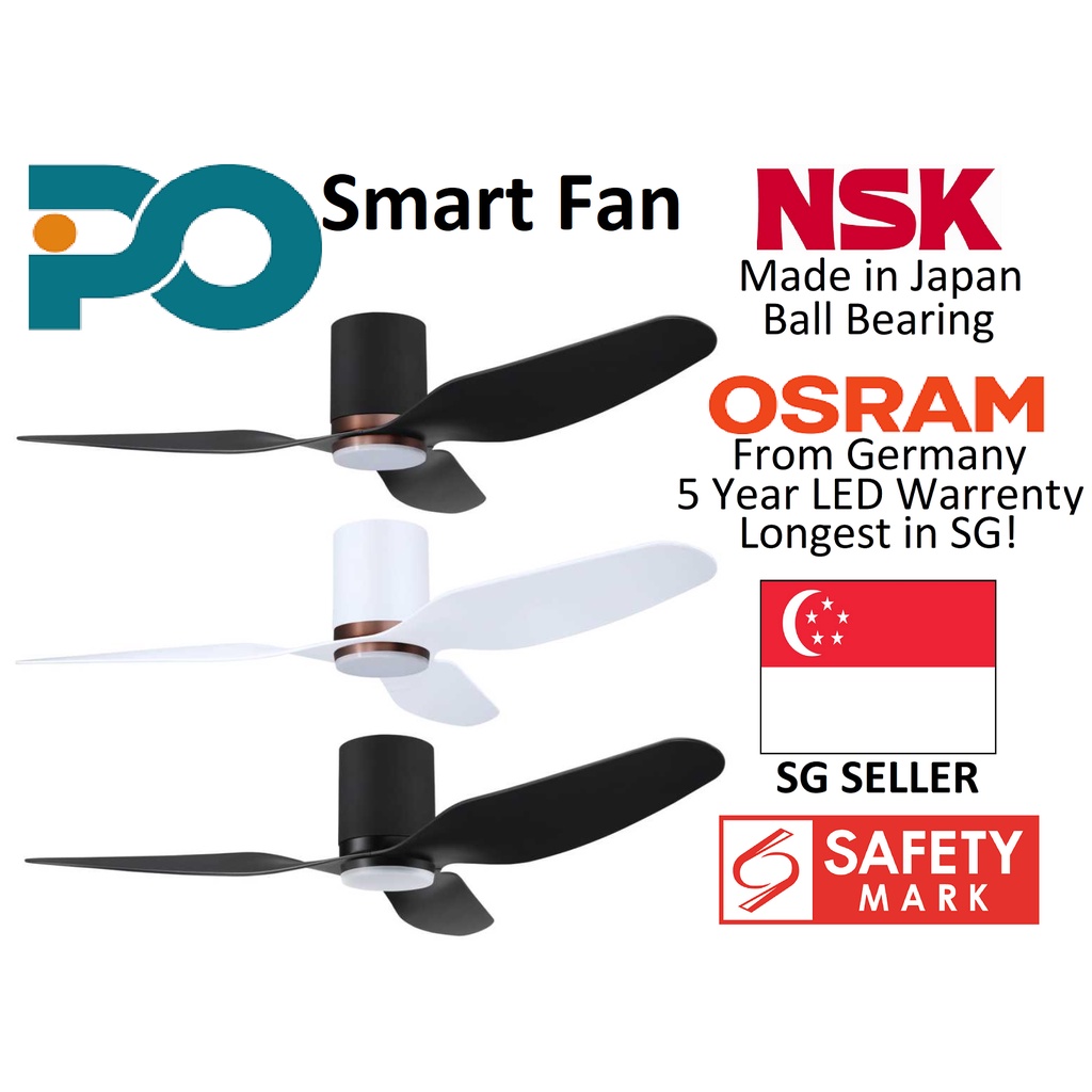 PO ECO Ceiling Fan GUST H3 - 08 - 38" / 46" / 52" (WIFI-enable ...