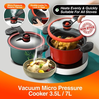 [SG][FREE GIFT] 3.5L Vacuum Micro Pressure Cooker Pot Gas Stove/open ...